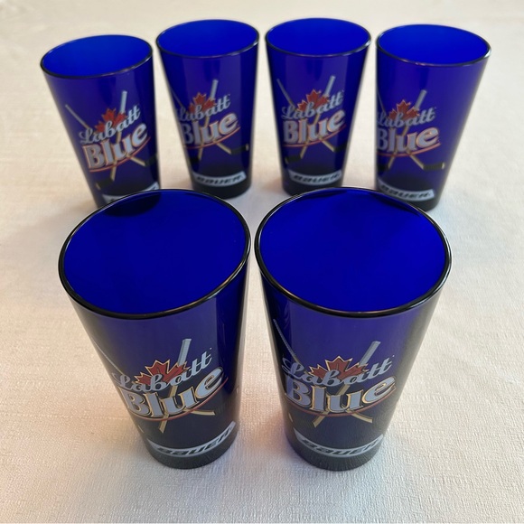 Libbey | Other | Rare Labatt Blue Bauer Crossed Hockey Sticks Deep ...